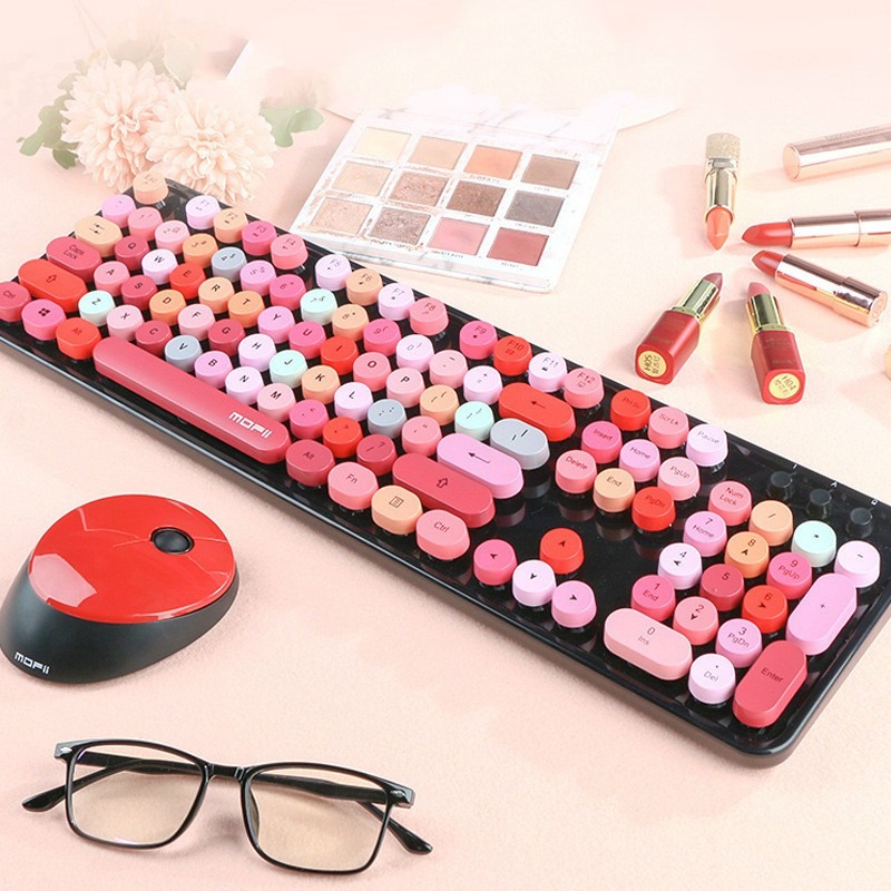 MOFII 2.4G USB wireless candy dot color wireless girl lipstick axial ...