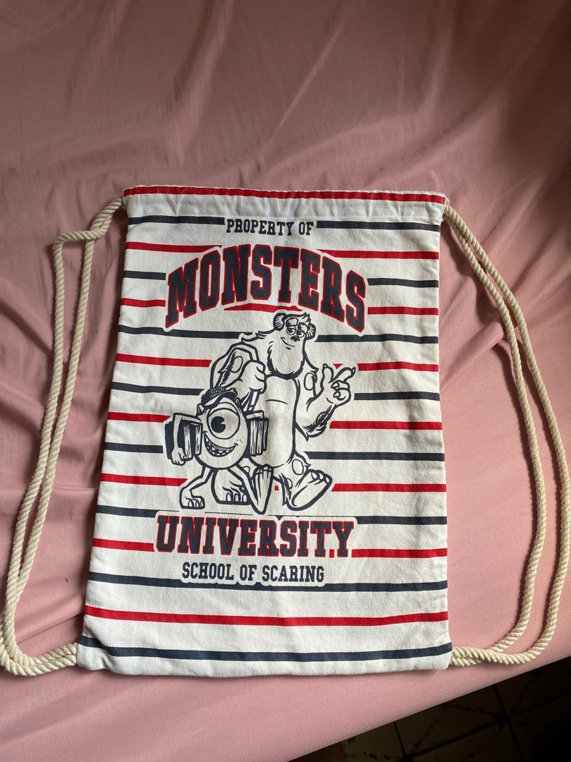 Monsters Inc Drawstring Bag Unisex, Women's Fashion, Bags & Wallets ...