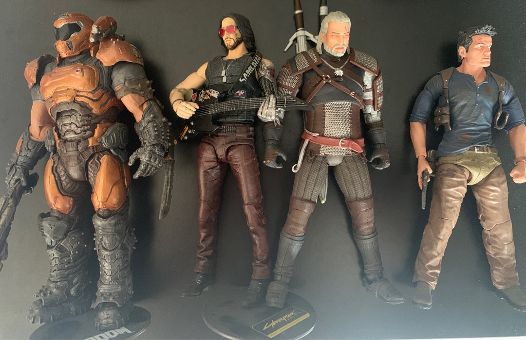 Mortal Kombat Neca action figure Doom, Johnny, Witcher, uncharted set ...