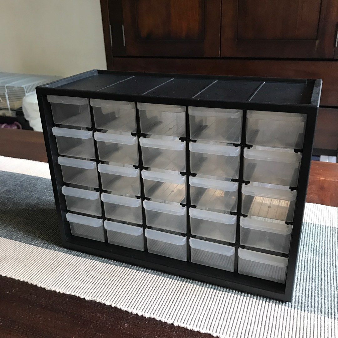 Multi-purpose 25 Drawers Plastic Storage Rack (30Lx12Wx22H), Furniture ...
