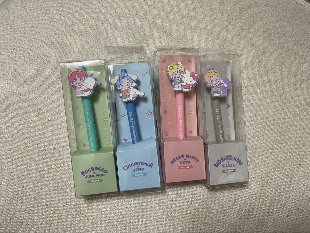 NCT x Sanrio 原子筆 有4款 Jungwoo Jeno Yuta Taeil x Pochacco Cinnamoroll ...