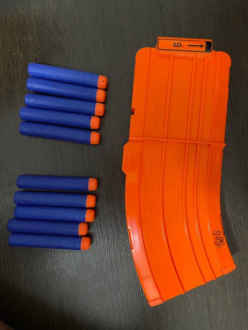 Nerf 10 Round Magazine (incl. 10 Darts), Hobbies & Toys, Toys & Games on Carousell