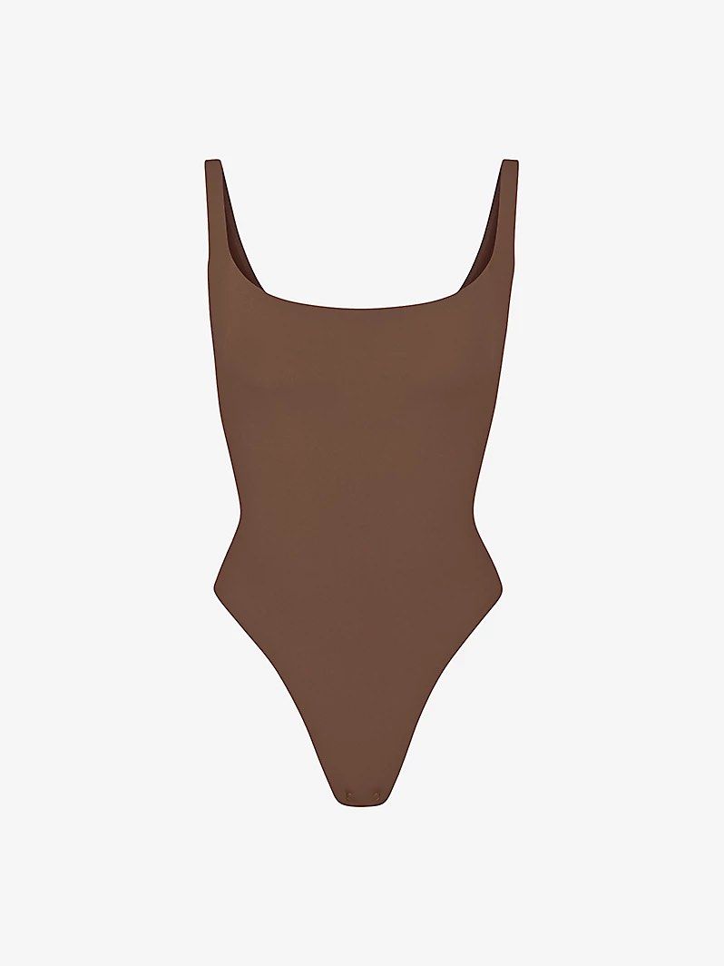 NEW $100 SKIMS Kim Kardashian Fits Everybody Square Neck Bodysuit ...