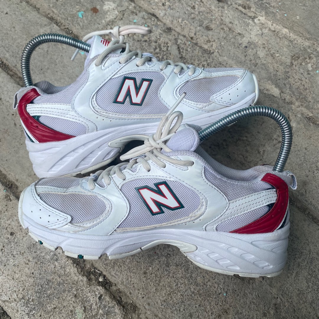 NEW BALANCE 530 WHITE/RED, Women's Fashion, Footwear, Sneakers on Carousell