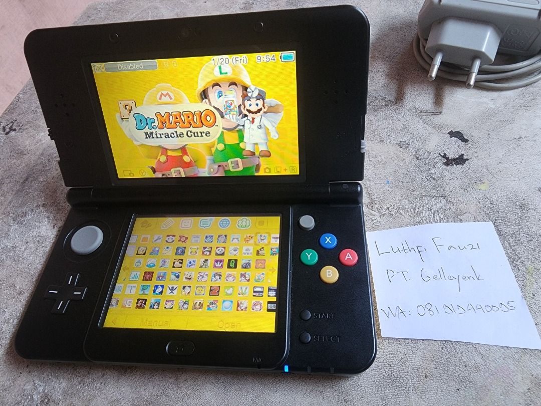 New Nintendo 3DS not XL Black CFW Luma 64GB Plate Super Mario Maker, Video Game, Konsol di Carousell
