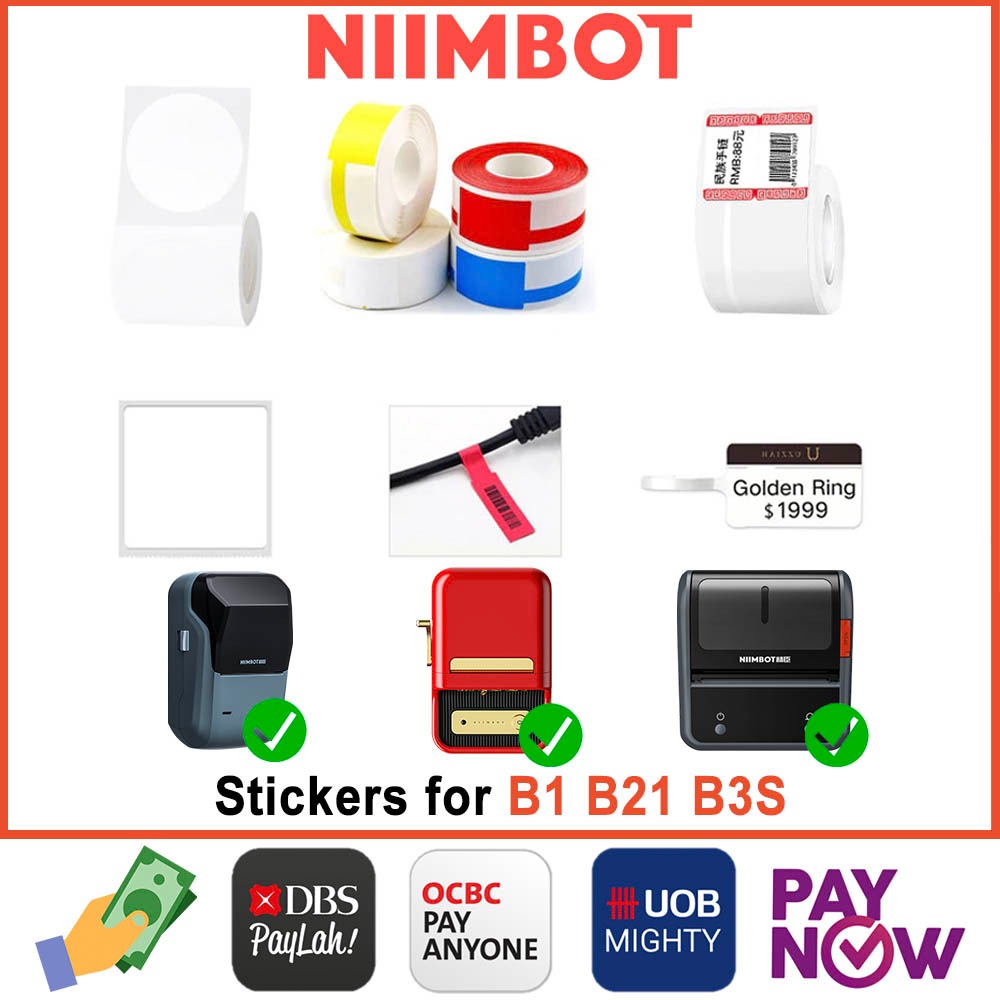 NIIMBOT B21 B1 B3S Label Sticker, Thermal Label Roll Printer Sticker Maker Price Tag Maker Label ...