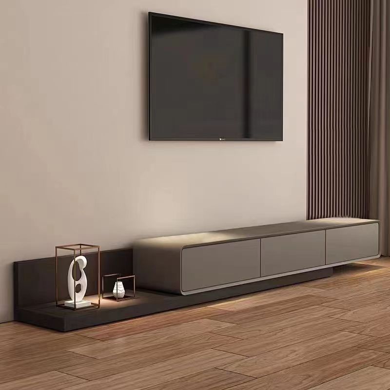 Nordic floor-standing TV cabinet coffee table combination retractable ...