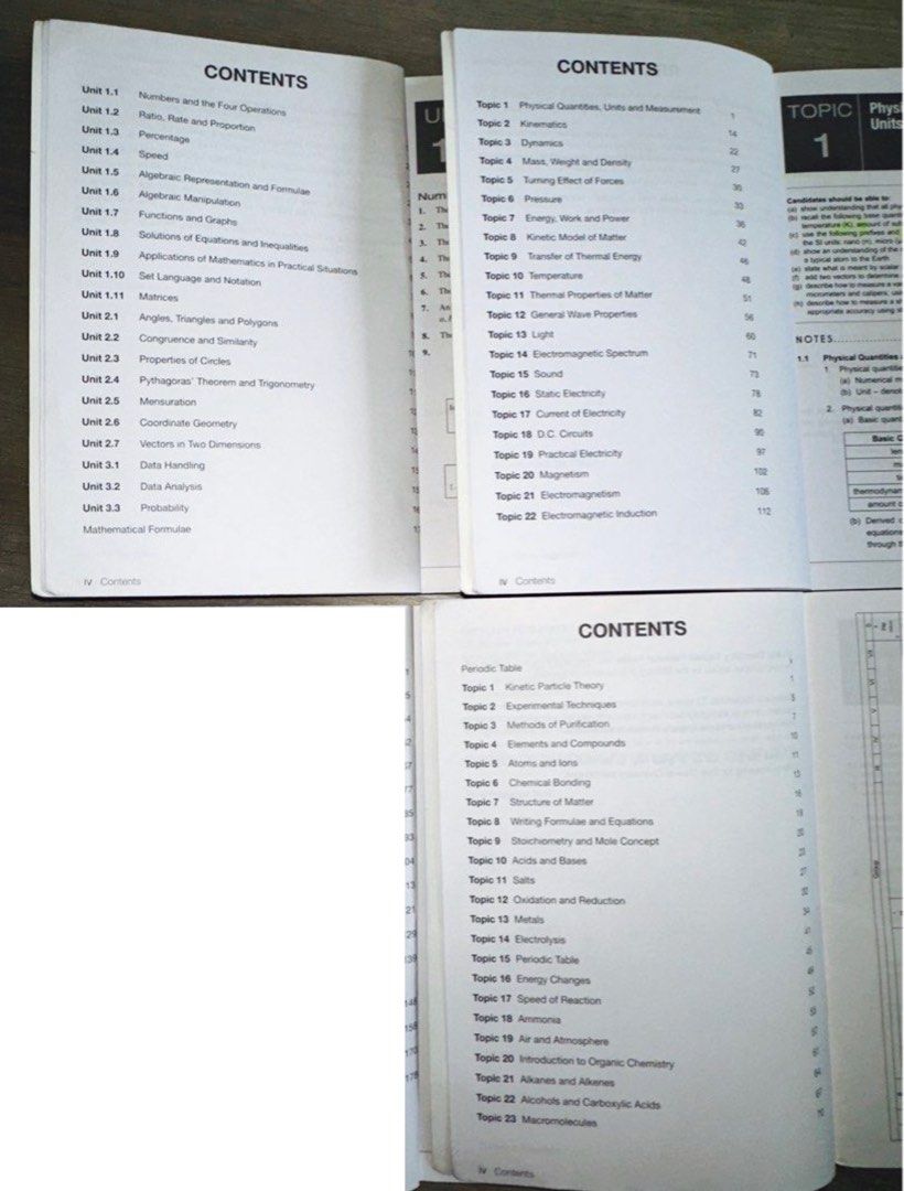 O level quick revision books E-Math,Physics and Chemistry, Hobbies ...