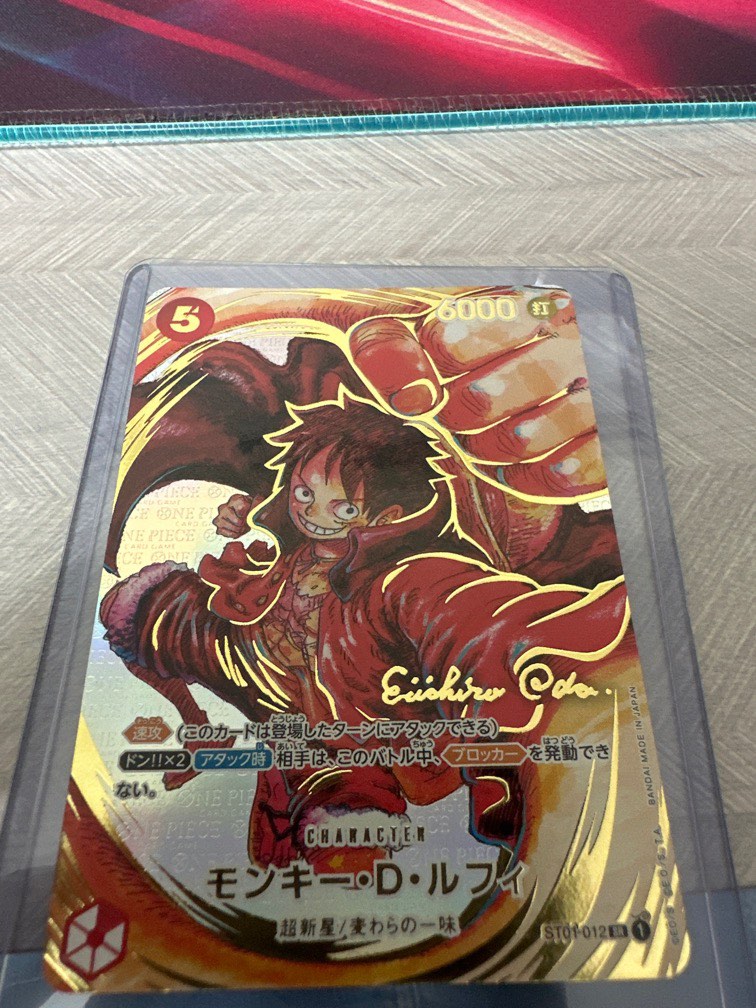 One piece TCG signature luffy, Hobbies & Toys, Toys & Games on Carousell