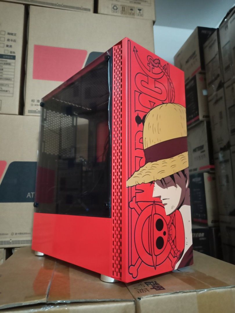 One-piece Red ATX Tower Computer Desktop Chassis/Casing, Computers ...