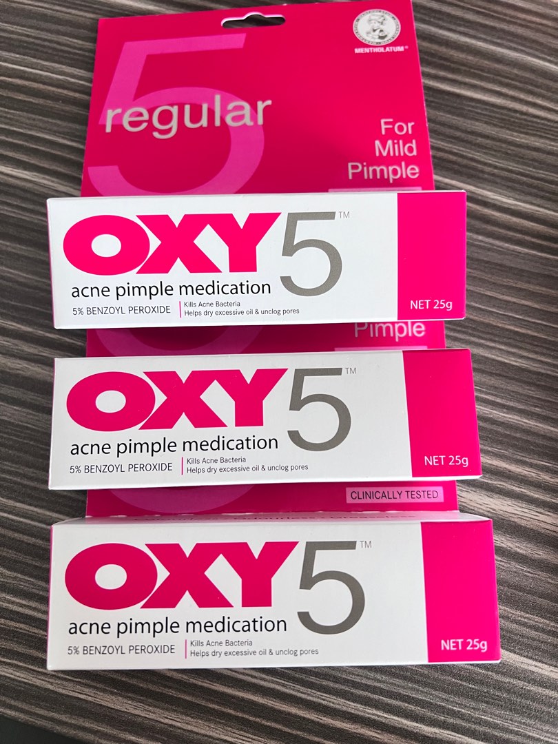 Oxy5 acne pimple medication 25g, Beauty & Personal Care, Face, Face ...