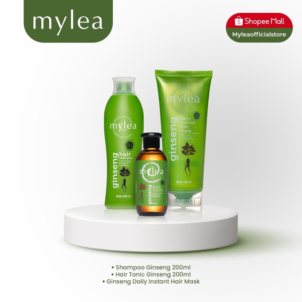 Paket Mylea Ginseng - (Mylea Ginseng Shampoo 200ml, Mylea Ginseng Tonic 200ml & Mylea Ginseng ...