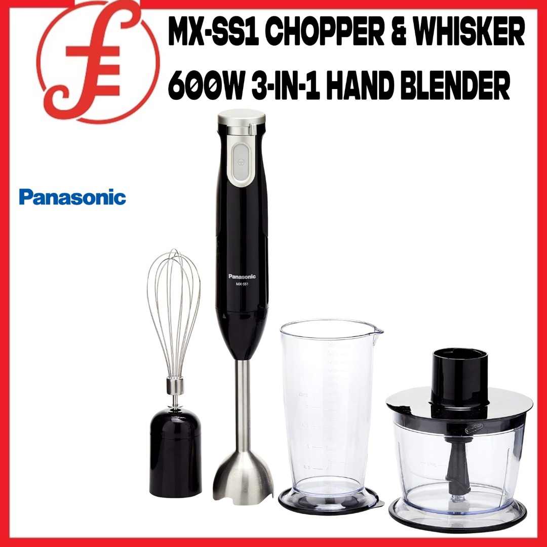 Panasonic MX-SS1Chopper & Whisker 600W 3-in-1 Hand Blender, TV & Home ...