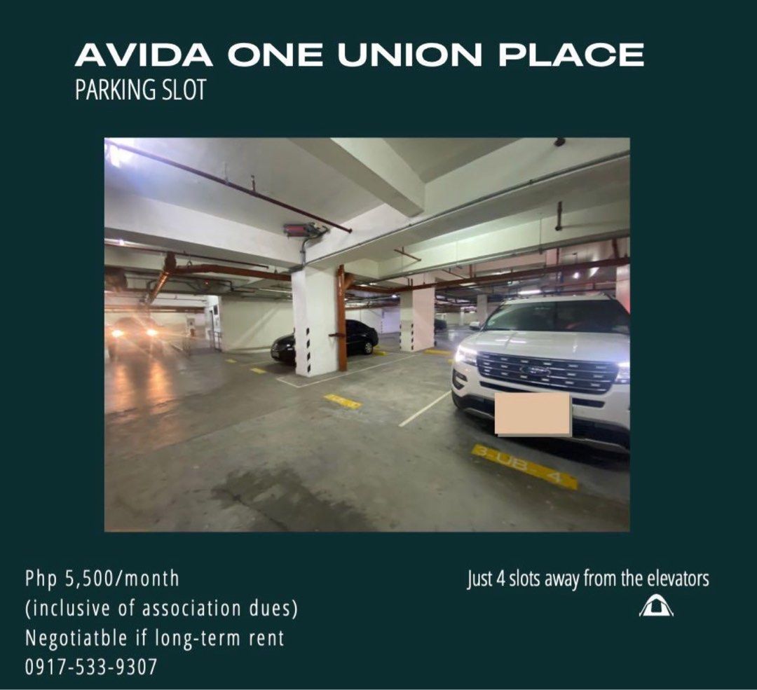 Parking @ Avida One Union Place Arca South, Property, Rentals ...