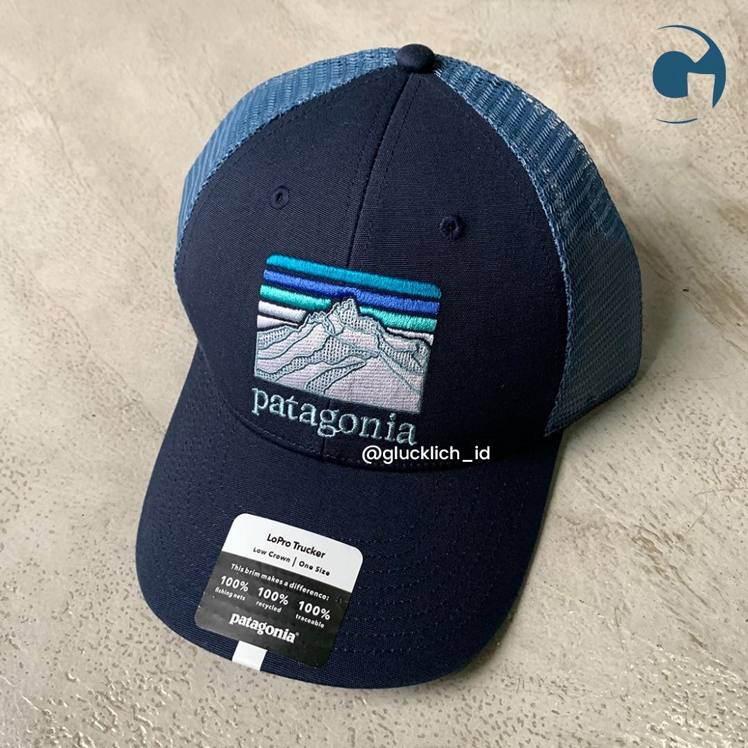 Patagonia, Line Logo Ridge LoPro Trucker Hat in New Navy, Fesyen Pria ...