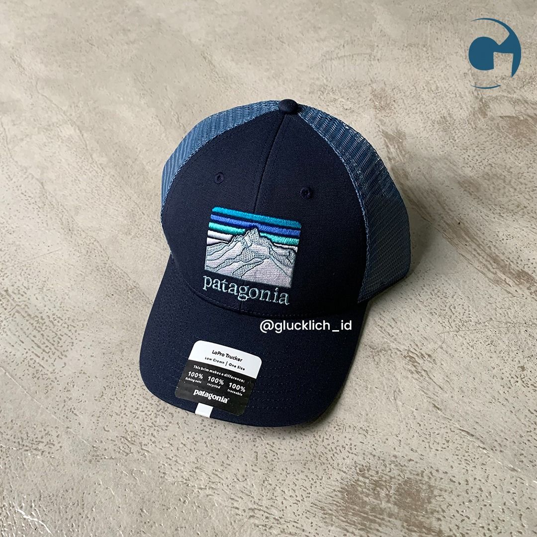 Patagonia, Line Logo Ridge LoPro Trucker Hat in New Navy, Fesyen Pria ...