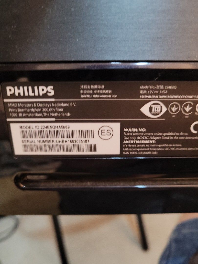 Philips 224E mon, 電腦＆科技, 電腦周邊及配件, 電子屏幕 - Carousell