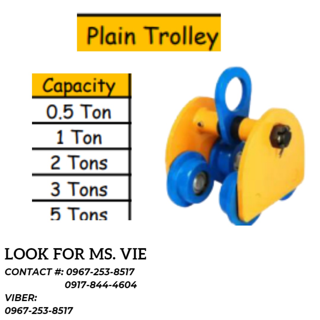PLAIN TROLLEY, Commercial & Industrial, Industrial Equipment on Carousell