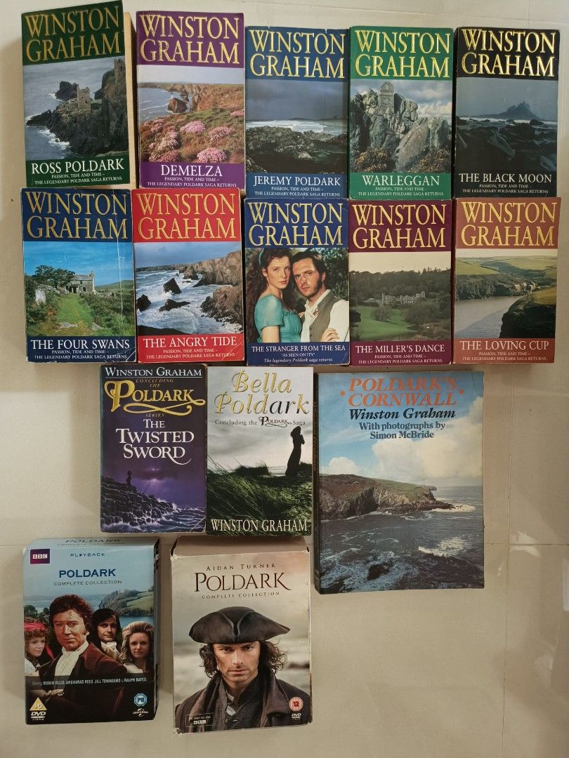 Poldark complete 12 books + complete series DVD sets, Hobbies & Toys ...