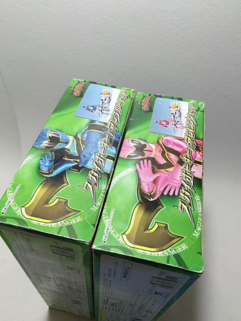 Power rangers Magiranger Mystic force Blue and Pink Figure with Racer ...