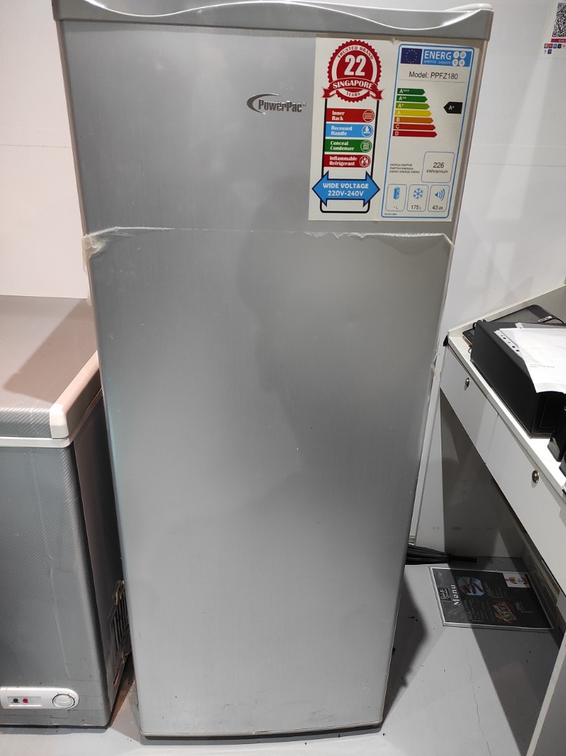 PowerPac Chest Freezer, Upright freezer, 175L (PPFZ180), TV & Home Appliances, Kitchen ...