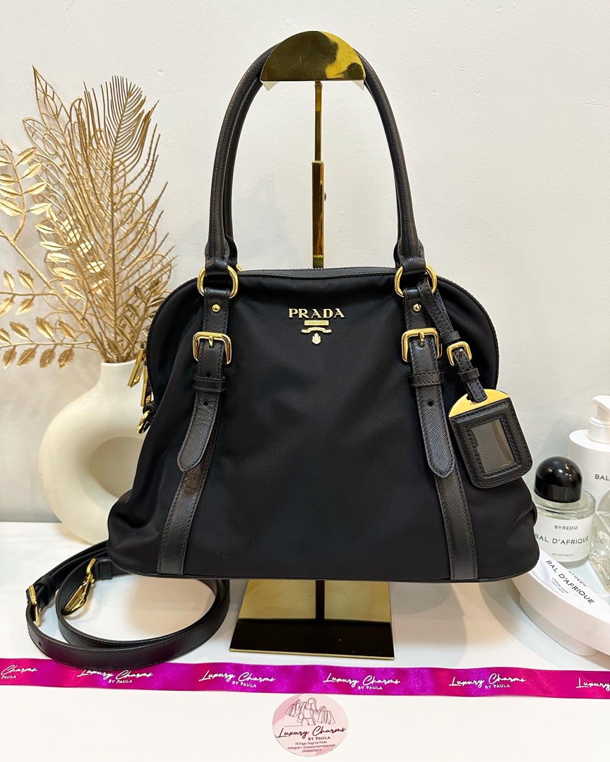 Prada Dome Nylon Two-way Bag, Luxury, Bags & Wallets on Carousell