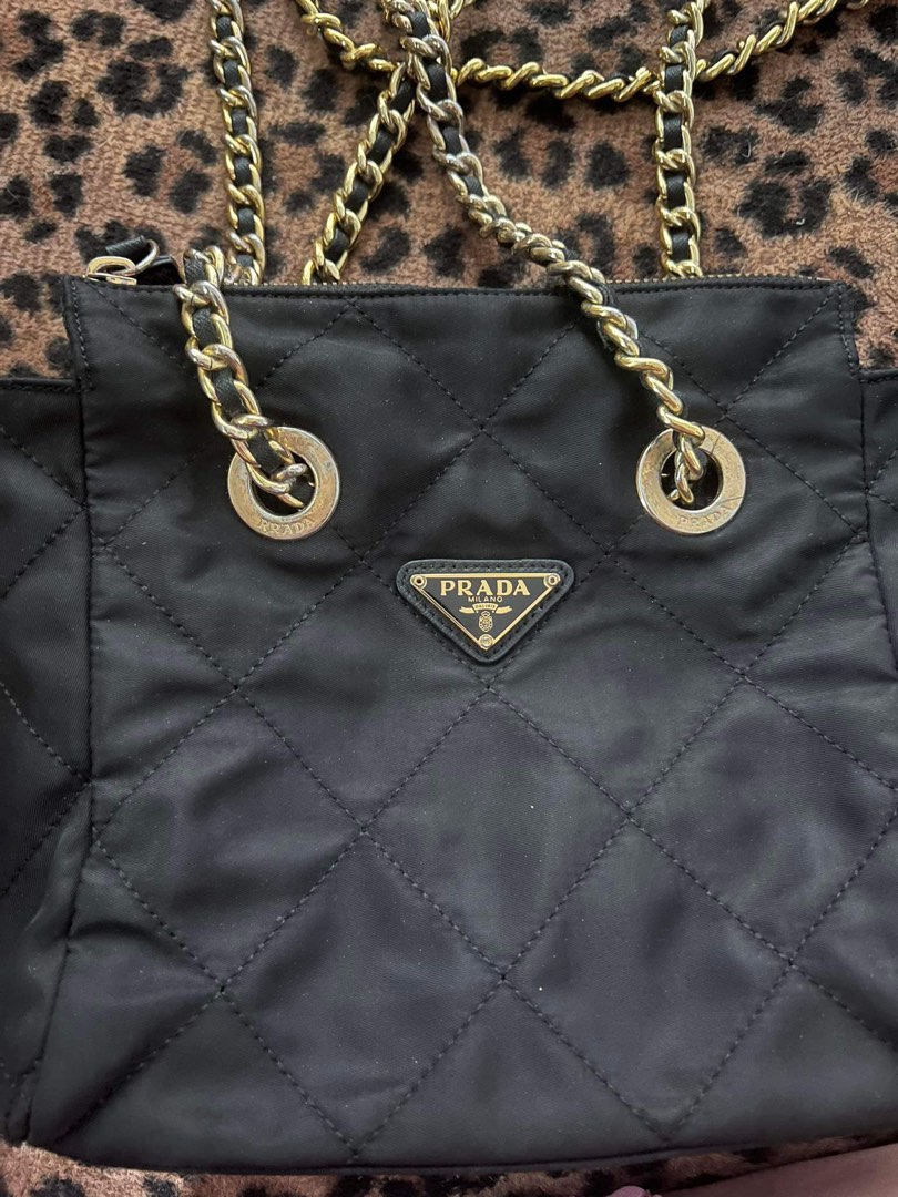 Prada gold chain stap, Women's Fashion, Bags & Wallets, Shoulder Bags ...