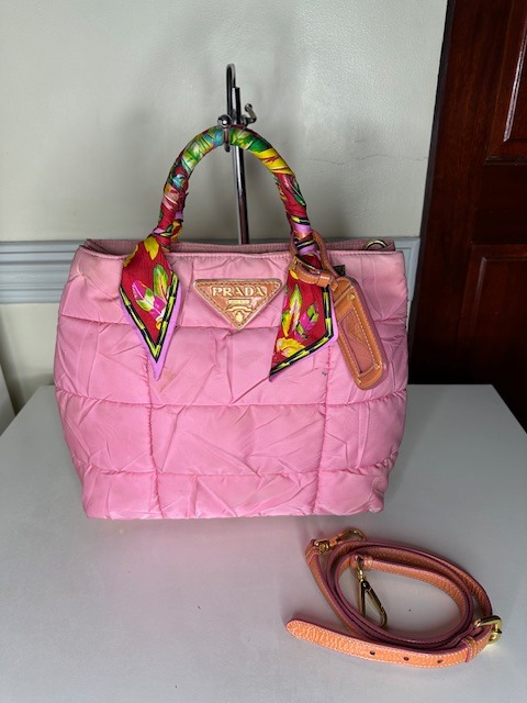 Prada Pink Nylon 2 Way Bag Luxury Bags And Wallets On Carousell