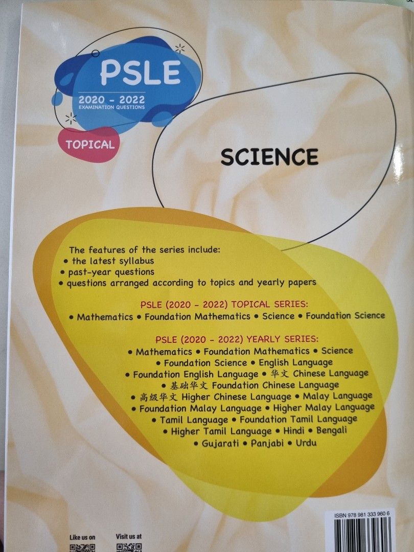 PSLE 2020-2022 TOPICAL MATH & SCIENCE, Hobbies & Toys, Books ...