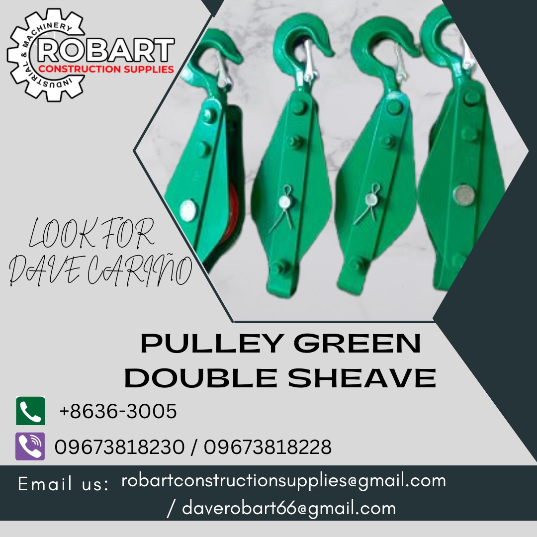PULLEY GREEN SINGLE SHEAVE, Commercial & Industrial, Construction Tools ...