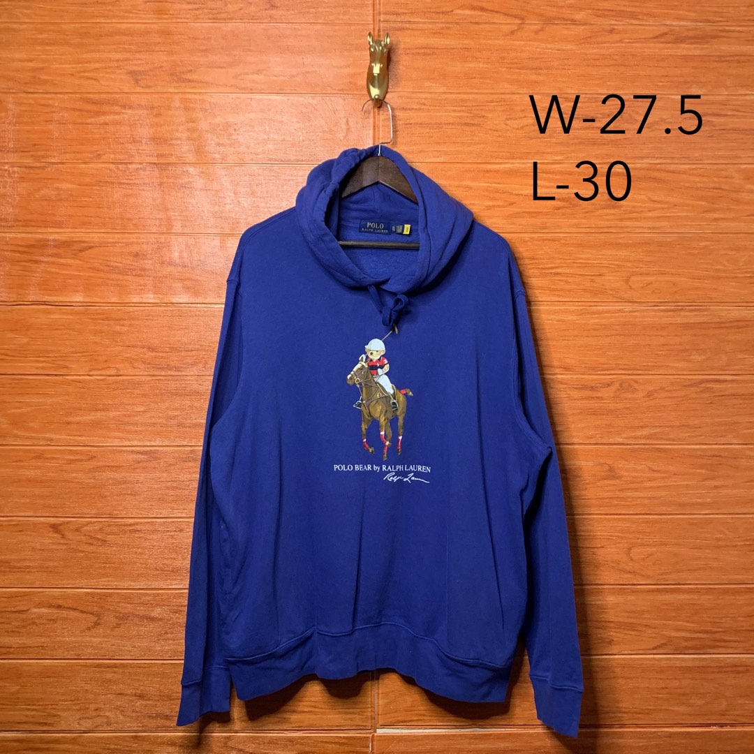 Ralph Lauren RL Polo Bear Player Hoodie, Men's Fashion, Coats, Jackets ...