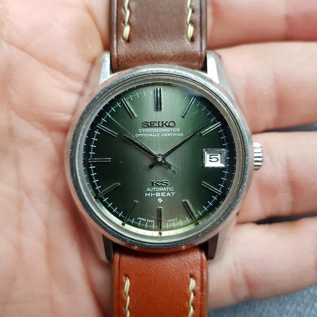 Rare Green Dial King Seiko 5625-7040, Men's Fashion, Watches & Accessories, Watches on Carousell