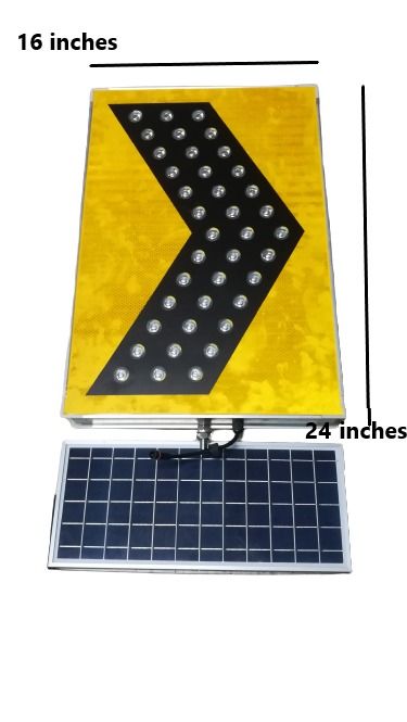 Road Sign Solar LED Flashing Single Arrow Signs, Furniture & Home ...