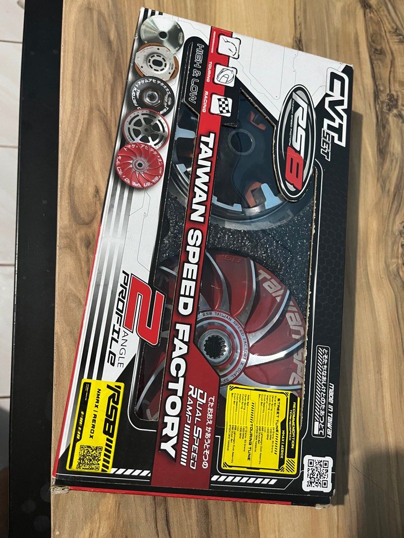 RS8 pulley set for NMAX V2, AEROX, Motorbikes, Motorbike Parts ...