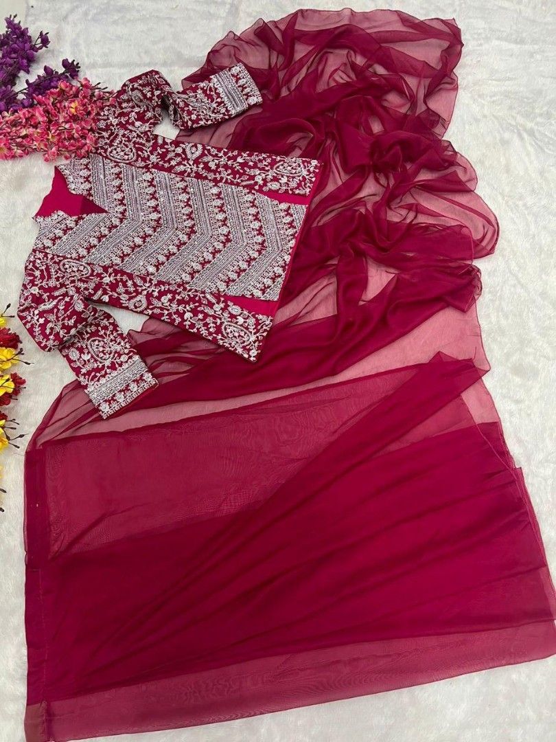 Saree with koti, Women's Fashion, Dresses & Sets, Traditional & Ethnic ...
