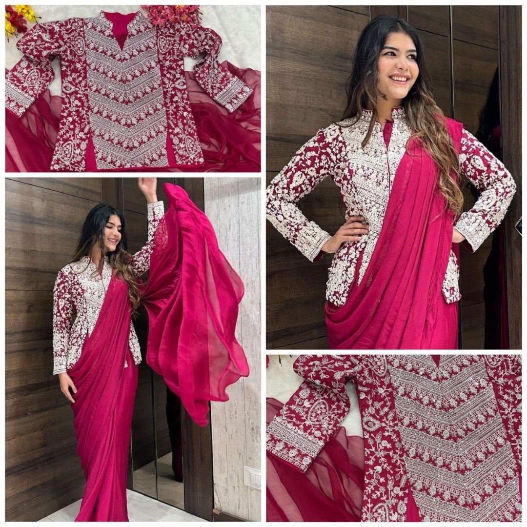 Saree with koti, Women's Fashion, Dresses & Sets, Traditional & Ethnic ...