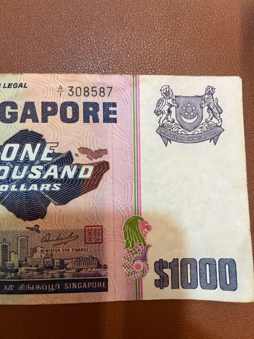 SGD 1000 Currency Note Eagle Version, Hobbies & Toys, Memorabilia ...