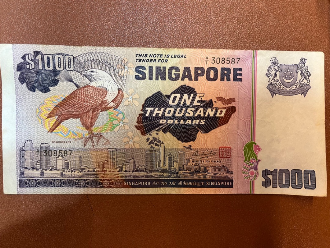 SGD 1000 Currency Note Eagle Version, Hobbies & Toys, Memorabilia ...