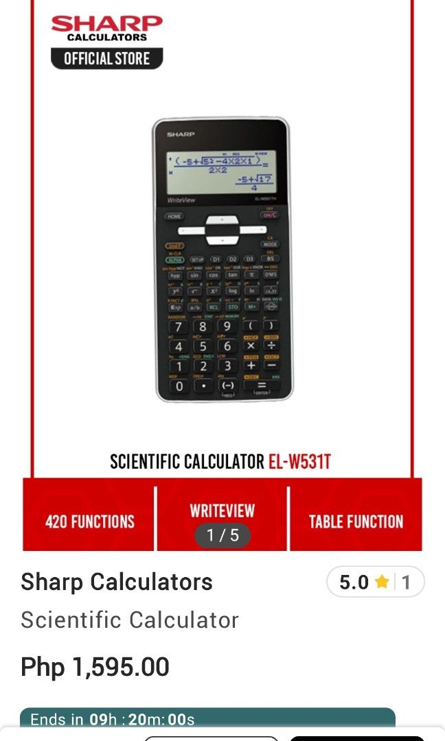 Sharp EL-W531TH, Hobbies & Toys, Stationary & Craft, Stationery & School Supplies on Carousell