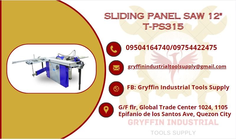 SLIDING PANEL SAW 12" T-PS315, Commercial & Industrial, Industrial ...