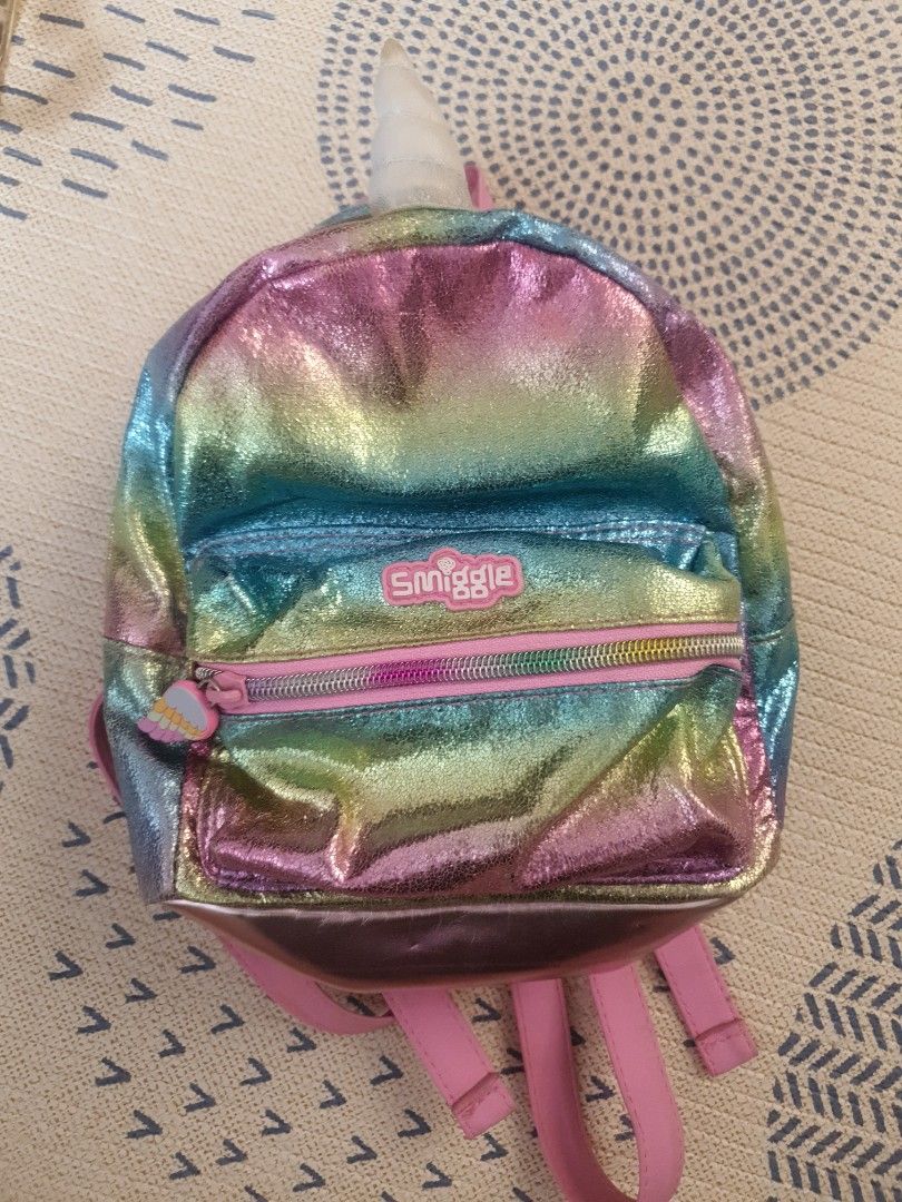 Smiggle teeny tiny backpack - rainbow unicorn, Babies & Kids, Babies ...