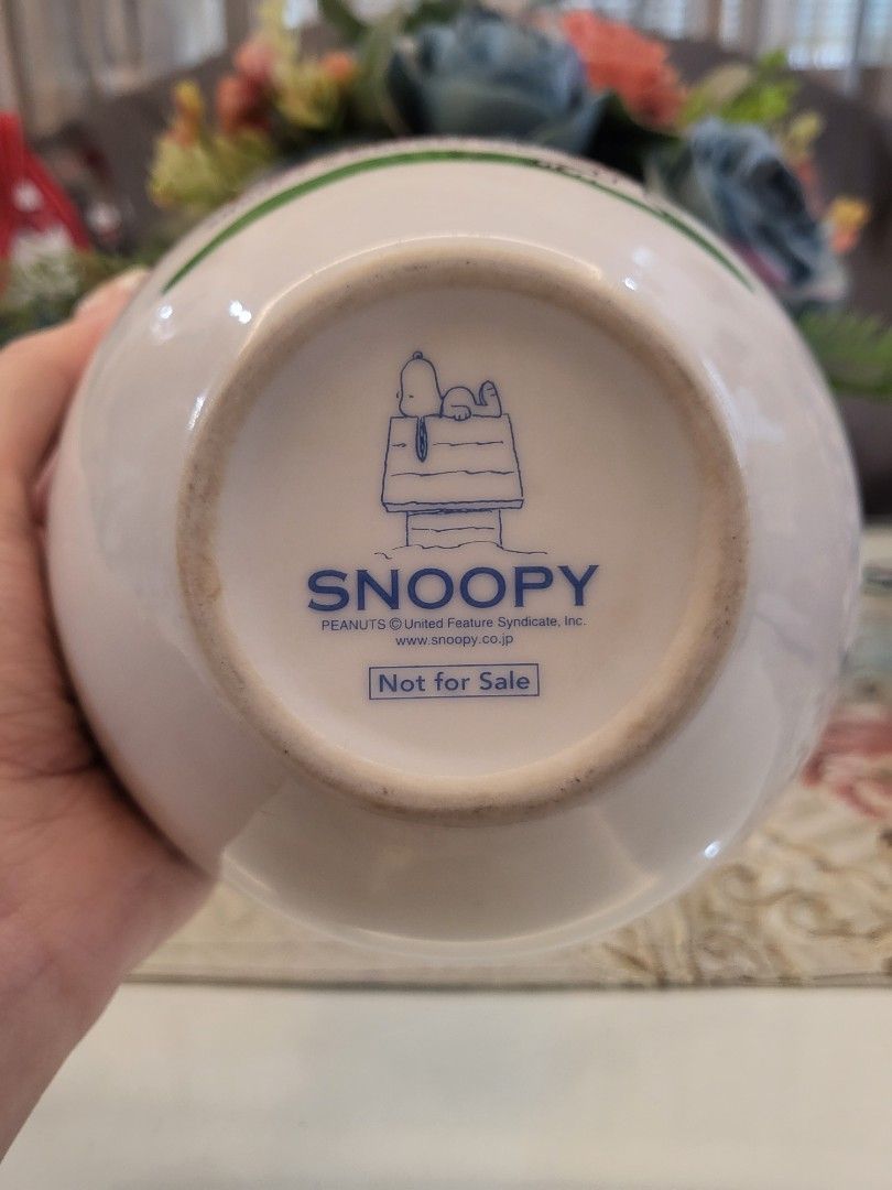 Snoopy Ceramic Bowl, Furniture & Home Living, Kitchenware & Tableware ...