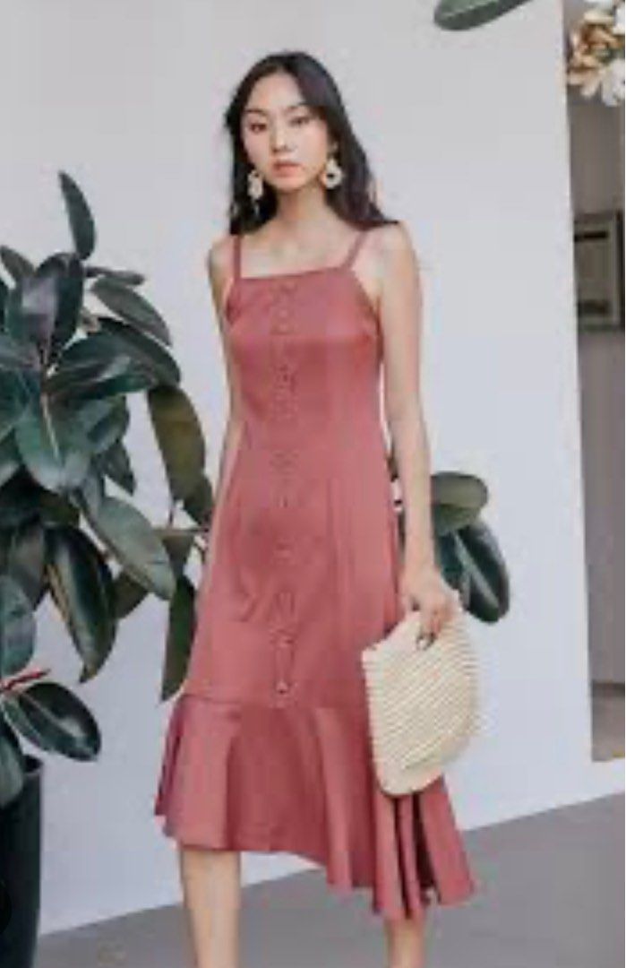 SSD Terracotta Brick Red Dress, Women's Fashion, Dresses & Sets ...