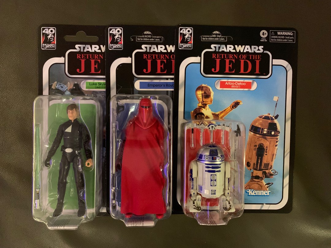 Star Wars Figures ROTJ 40th Anniversary Luke Jedi, Emperor’s Royal ...