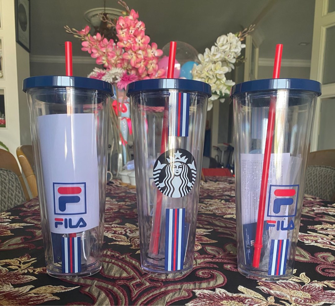 Starbucks X Fila cold cup, Hobbies & Toys, Collectibles & Memorabilia ...