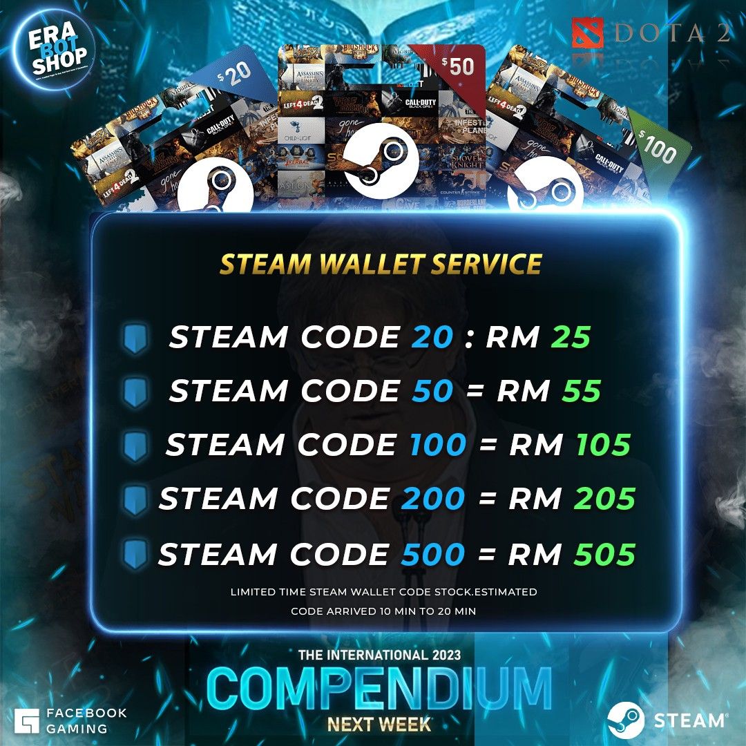 Steam Wallet Malaysia Code, Video Gaming, Video Games, Others on Carousell