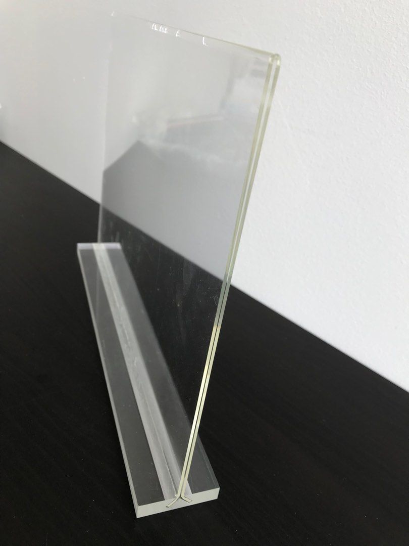 2 x Table top A4 display sign | photo frame | acrylic display stand ...