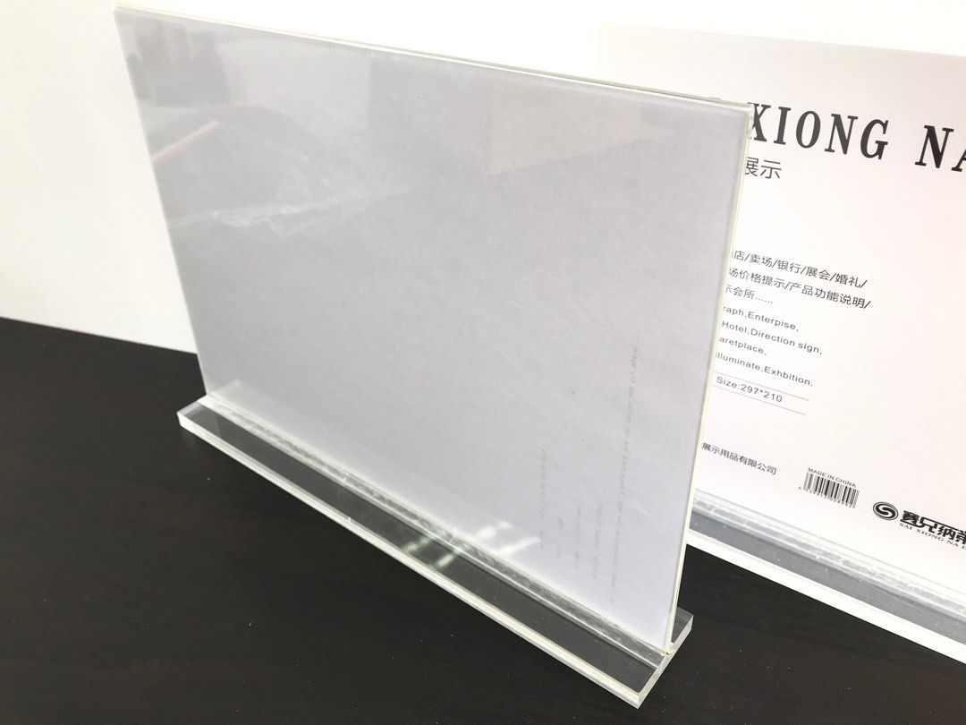 2 x Table top A4 display sign | photo frame | acrylic display stand ...