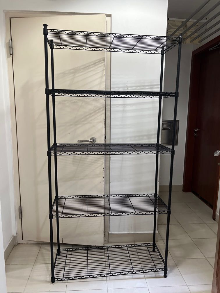 Tall Metal Storage Rack, Furniture & Home Living, Furniture, Shelves ...
