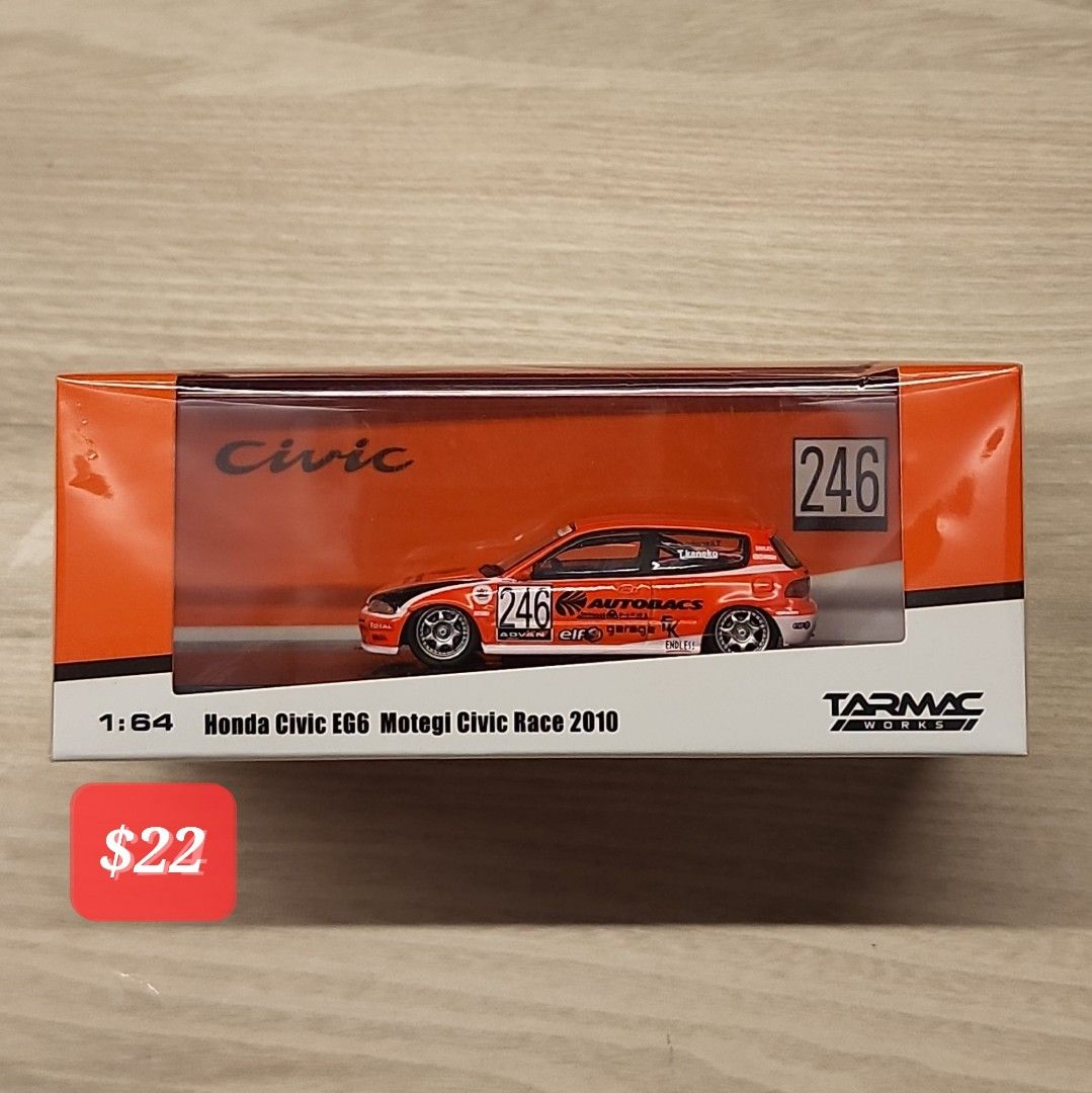 Tarmac Works Honda Civic EG6 Motegi Race 1/64 JDMnot tomica hotwheels ...